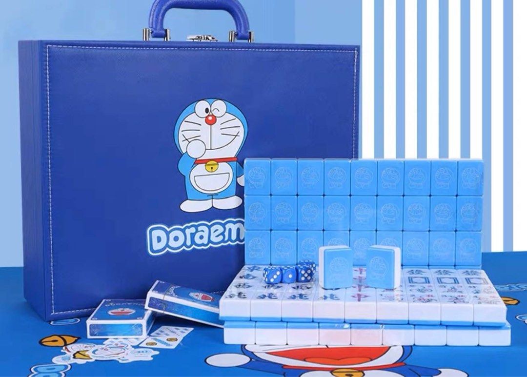 Doraemon Mahjong Set, Hobbies & Toys, Toys & Games on Carousell