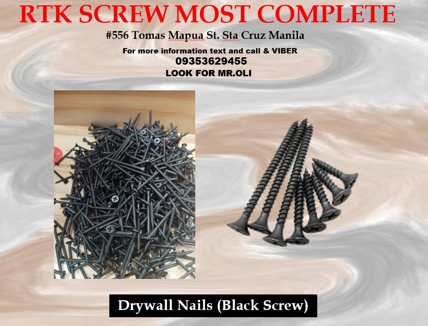 Drywall Nails (Black Screw), Commercial & Industrial, Construction ...