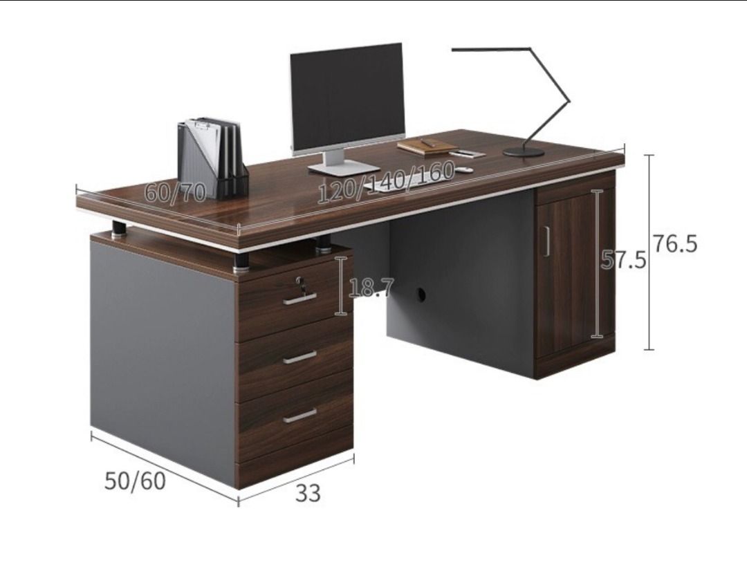 Efficiency and Elegance: Modern Office Desk & Chair Combination for ...