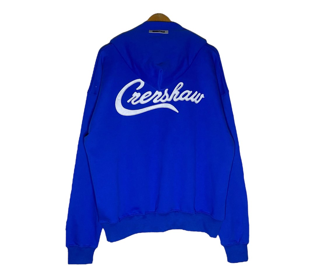 Fear of God x Essentials Crenshaw Blue Hoodie, Men's Fashion, Coats, Jackets and Outerwear on ...