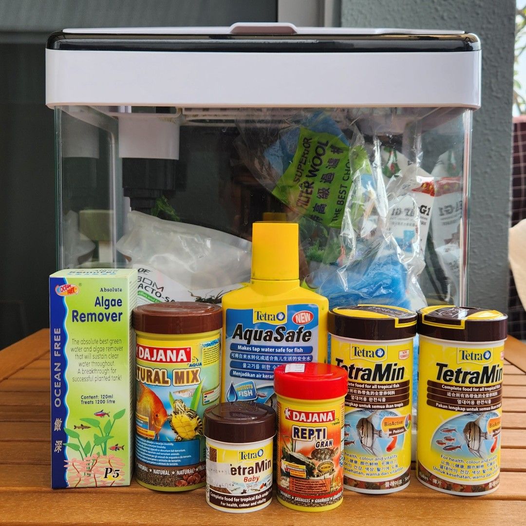 Fish Aquarium + Free Fish Food, Pet Supplies, Homes & Other Pet ...