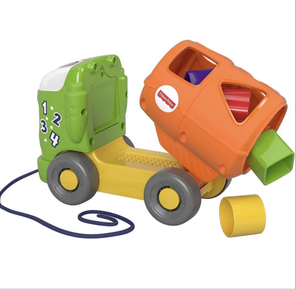 Fisher-price Sort and Spill Learning Trucks Sorting Shape Colors with ...
