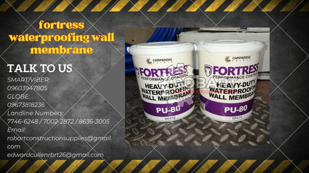 Fortress heavy-duty waterproofing wall membrane, Commercial ...