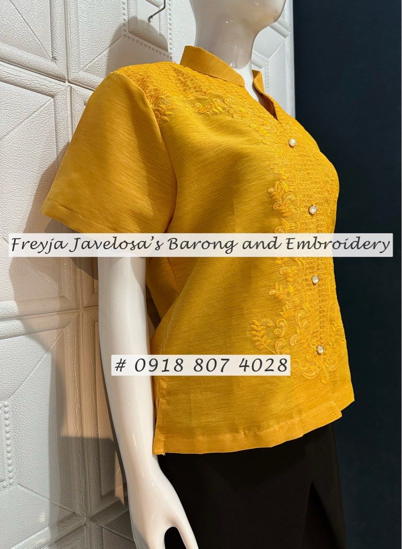 Full Dye Jusilyn Ladies Barong BATOK DESIGN FRONT BACK Kultura Onesimus ...