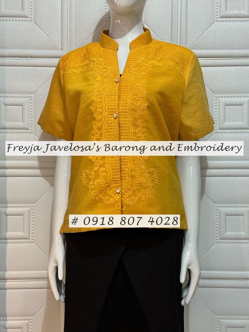 Full Dye Jusilyn Ladies Barong BATOK DESIGN FRONT BACK Kultura Onesimus ...