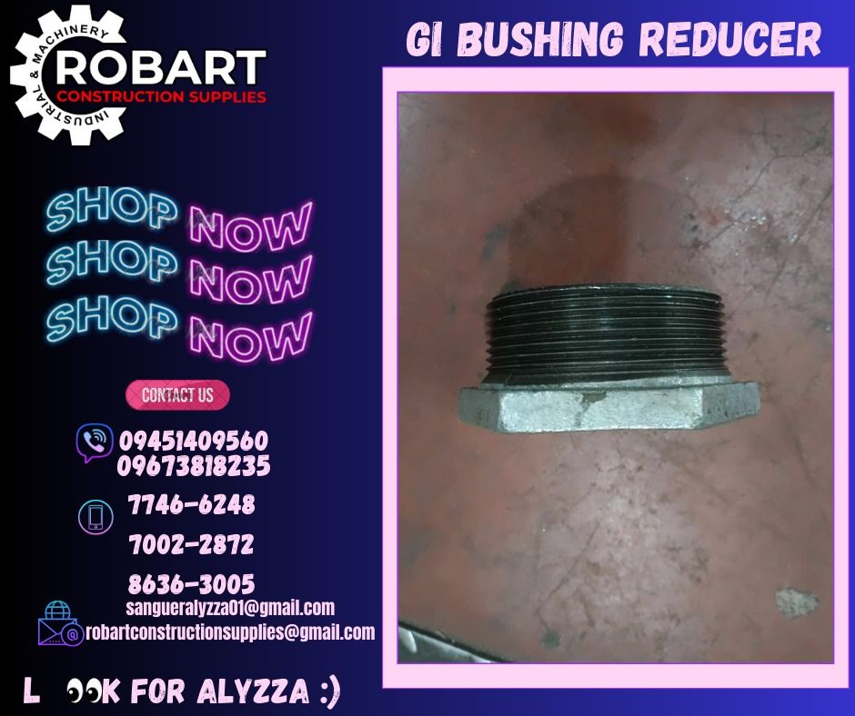 gi bushing reducer, Commercial & Industrial, Construction Tools & Equipment on Carousell