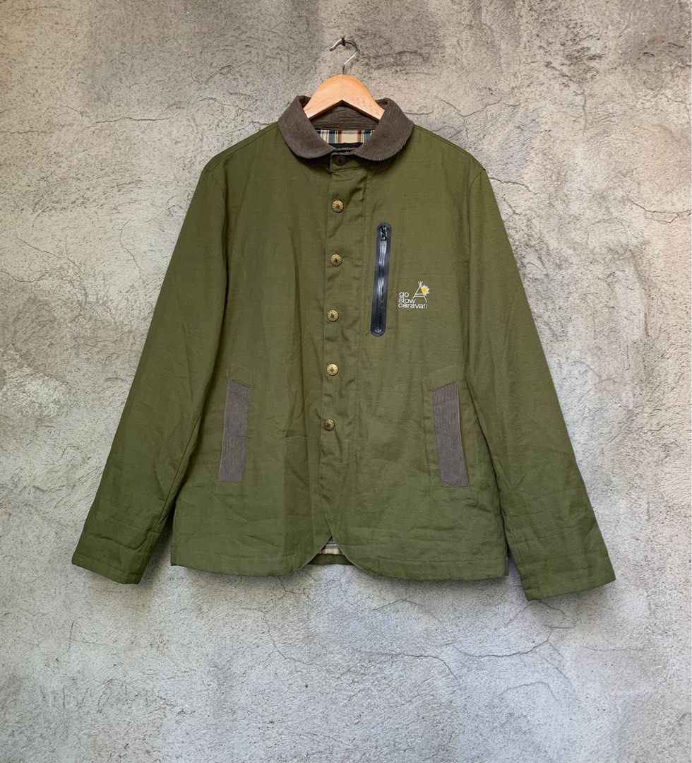GO SLOW CARAVAN - CANVAS COVERALL JACKET, Men's Fashion, Coats, Jackets ...