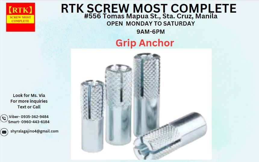 Grip Anchor, Commercial & Industrial, Construction Tools & Equipment on ...