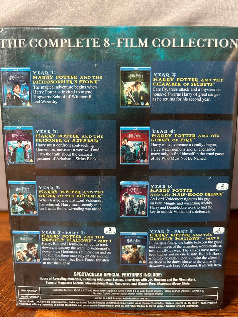 Harry Potter: The Complete 8 Movie Collection Boxset, Hobbies & Toys ...