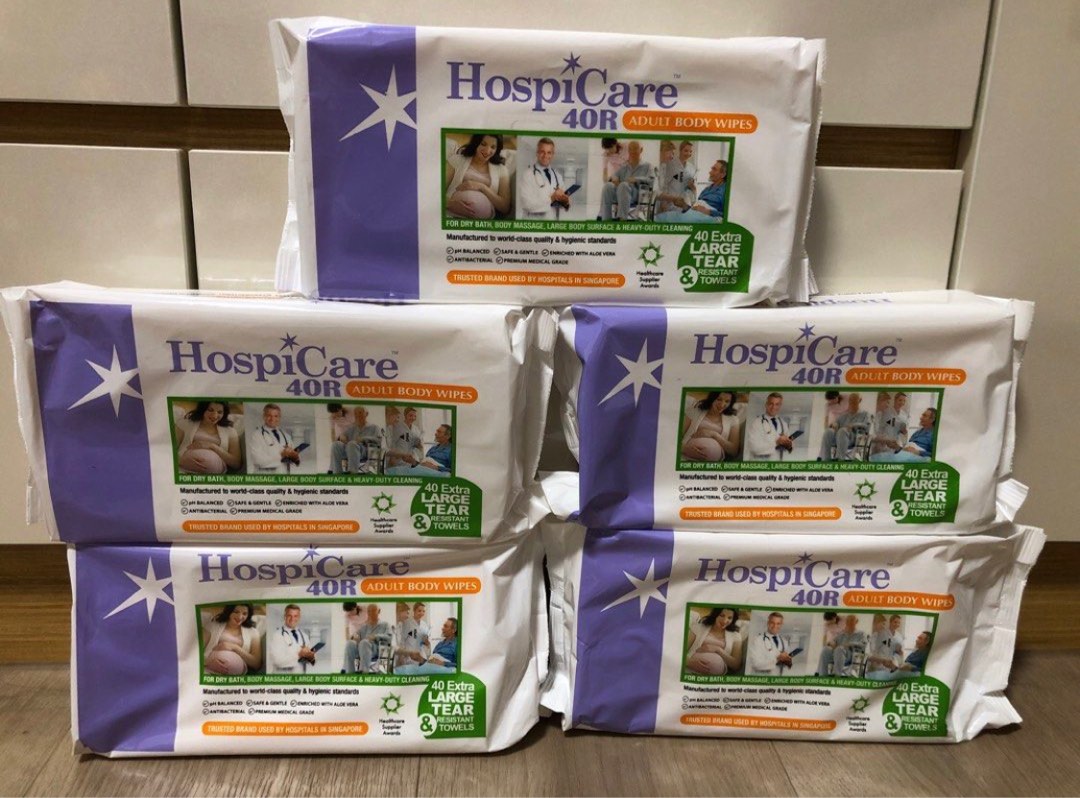 HospiCare Adult Body Wipes, Health & Nutrition, Medical Supplies ...