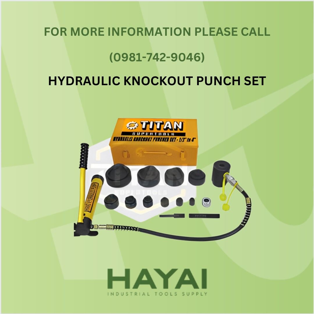 HYDRAULIC KNOCKOUT PUNCH SET, Commercial & Industrial, Construction Tools & Equipment on Carousell