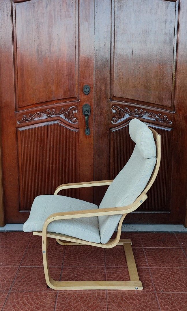 Ikea Poang Relaxing Chair, Furniture & Home Living, Furniture, Chairs ...
