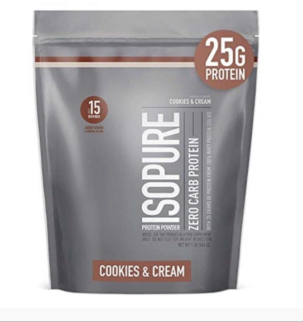 Isopure zero carb protein powder, Health & Nutrition, Health ...