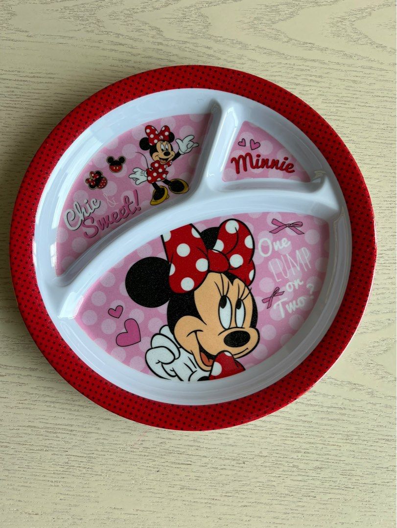 [Japan] Minnie Mouse plate, 兒童＆孕婦用品, 護理及餵哺, 護理及餵哺 - 加固 - Carousell