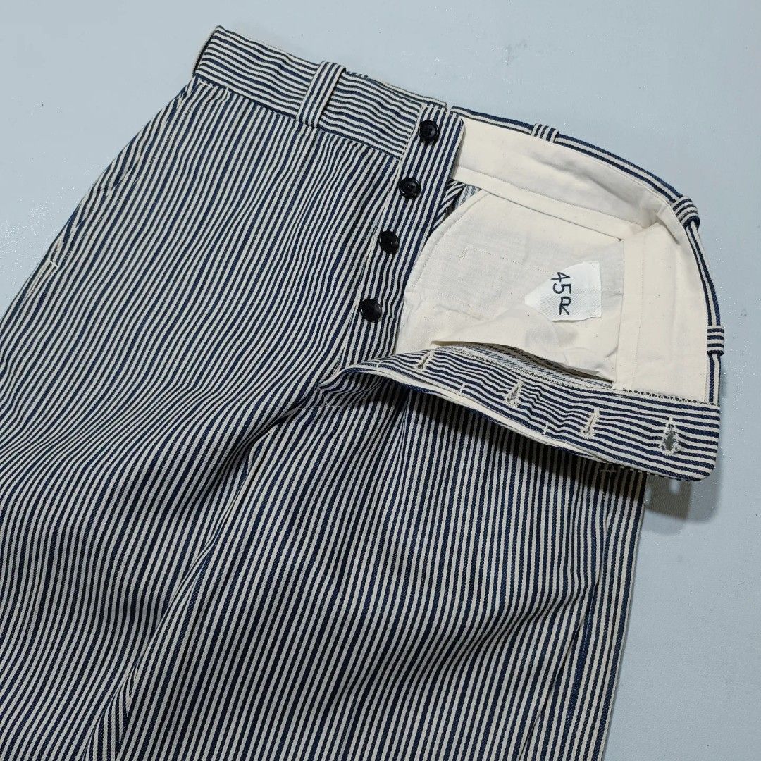 Japanese Brand 45R/45RPM Hickory Pants., Men's Fashion, Bottoms, Trousers on Carousell
