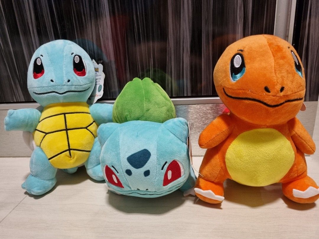 Kanto starter plushies, Hobbies & Toys, Toys & Games on Carousell