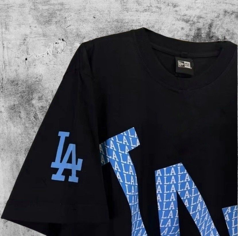 Kaos New Era Los Angeles LA Hitam, Fesyen Pria, Pakaian , Atasan di ...