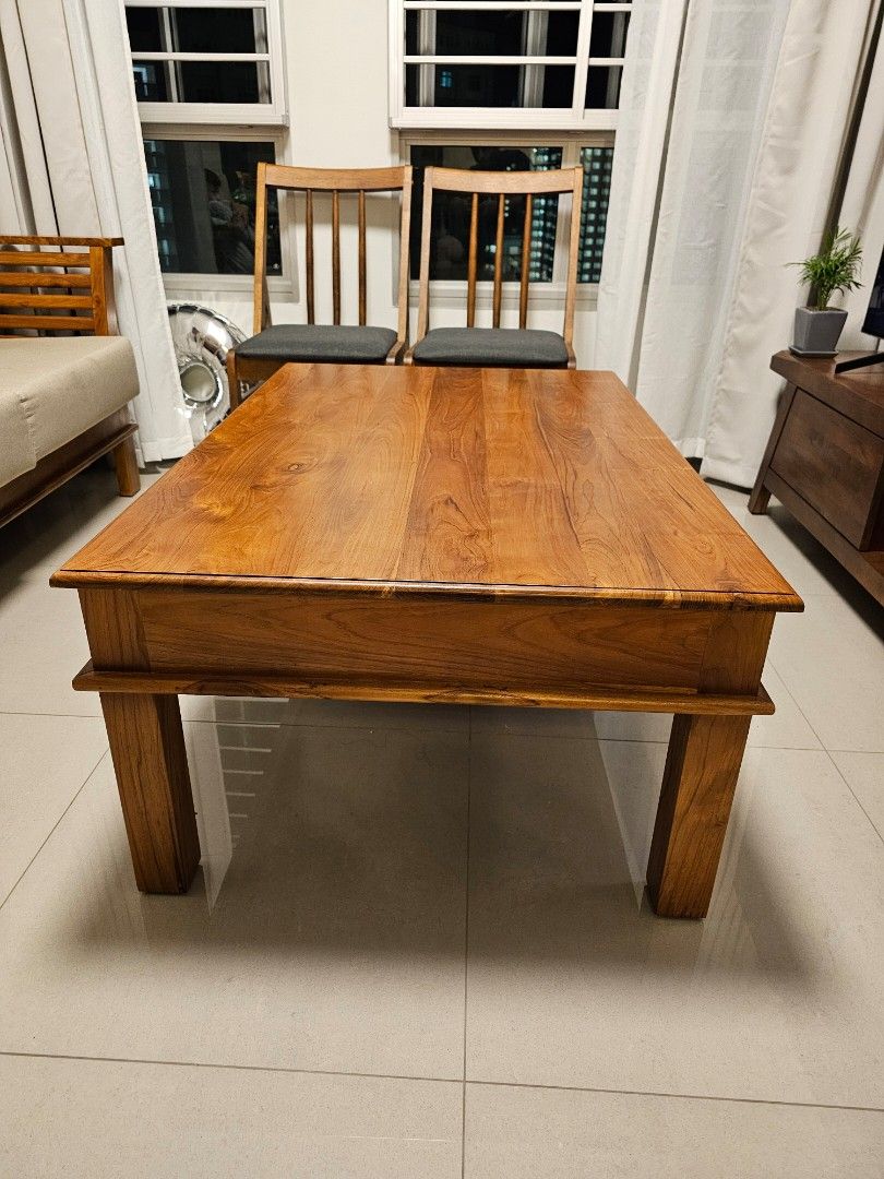 KARINA Teak Wood Coffee Table, Furniture & Home Living, Furniture ...