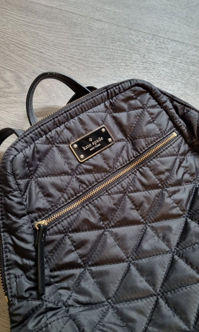 Kate spade quilted backpack, Luxury, Bags & Wallets on Carousell