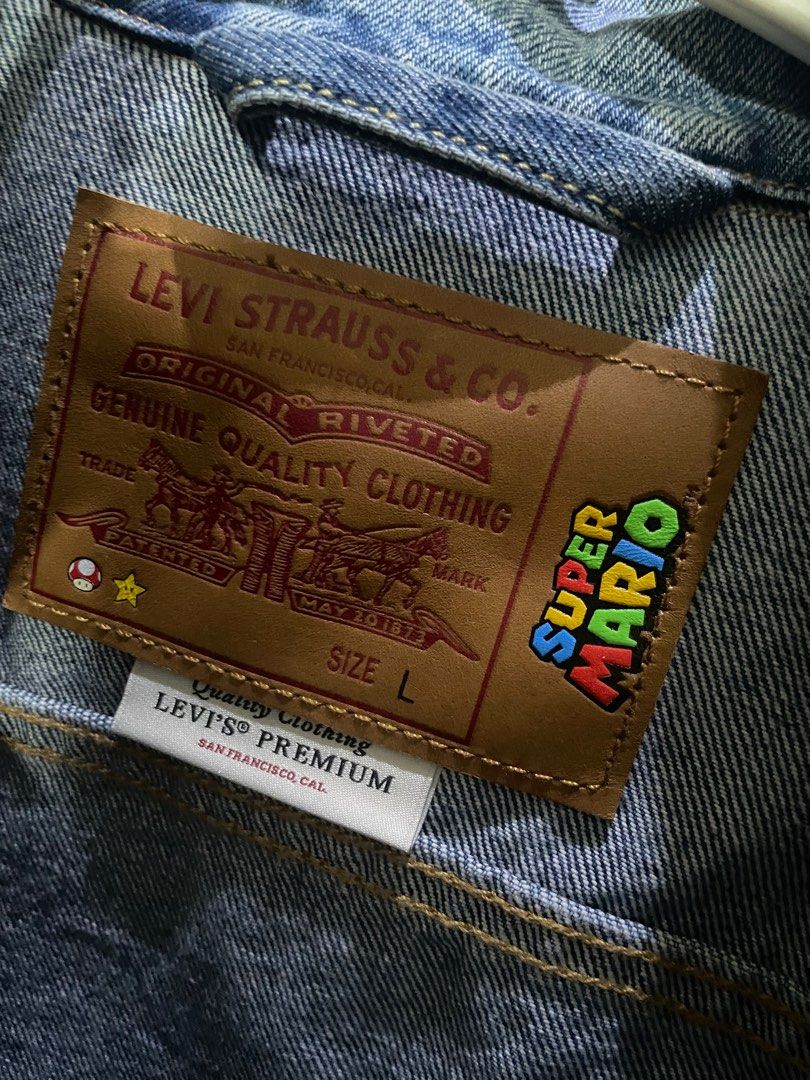 LEVI’S x Super Mario Unisex Trucker Denim Jacket, Women's Fashion ...