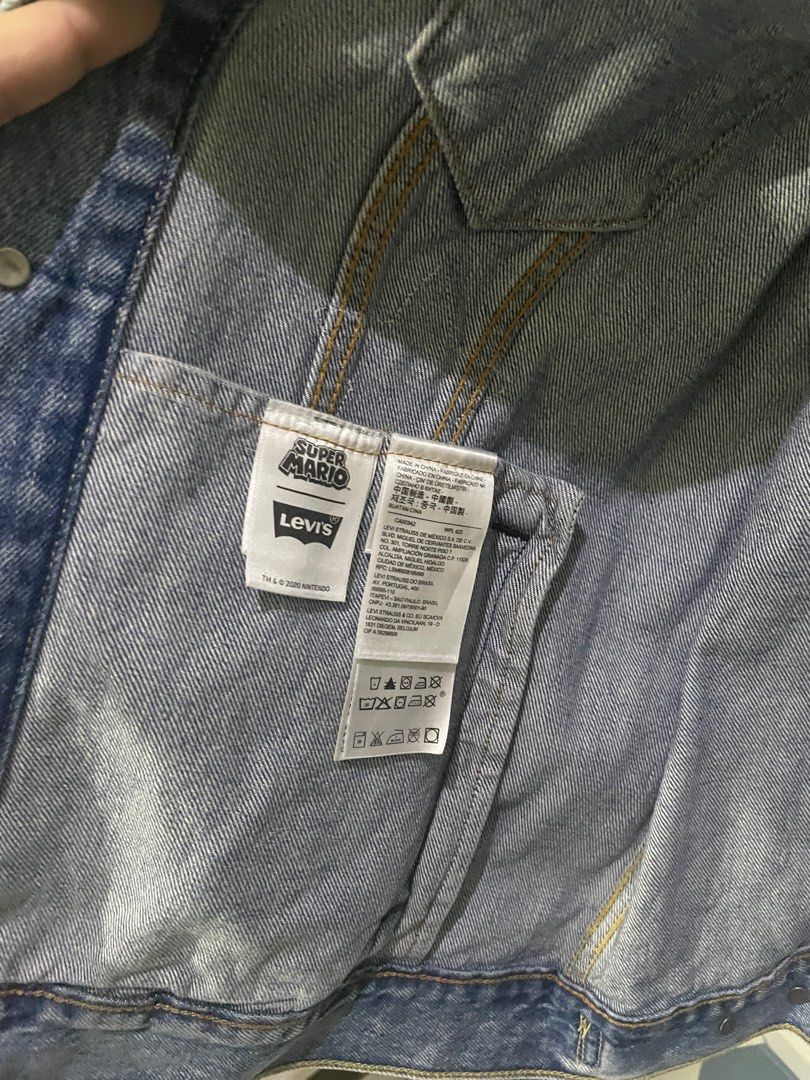 LEVI’S x Super Mario Unisex Trucker Denim Jacket, Women's Fashion ...