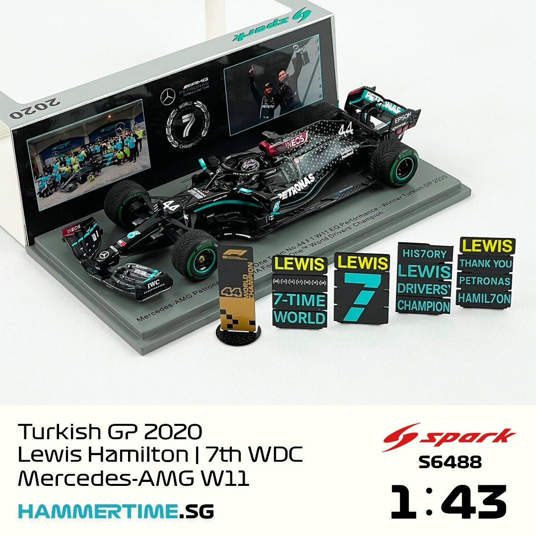 (IN-STOCK) Lewis Hamilton 2020 Turkish GP Winner & 7th WDC Mercedes AMG ...