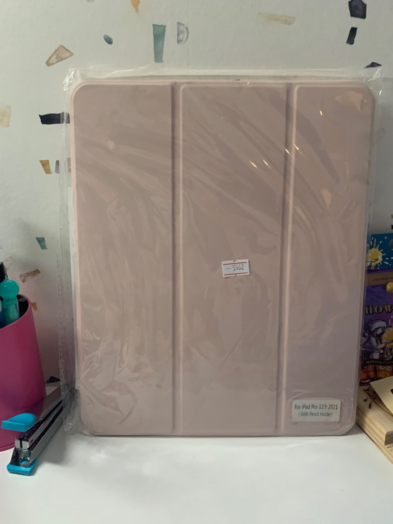 light pink ipad pro 12.9 2021 case (with pencil holder), Mobile Phones ...