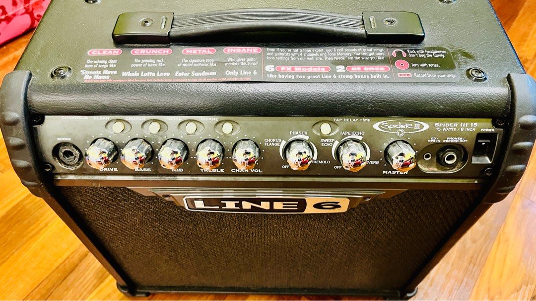 LINE 6 SPIDER III 15 WATT GUITAR AMP, Hobbies & Toys, Music & Media ...