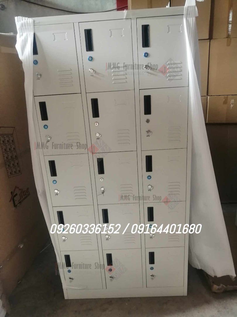 LOCKER CABINET / 15DOOR / GAUGE 20 / JMMG / OFFICE PARTITION, Furniture ...