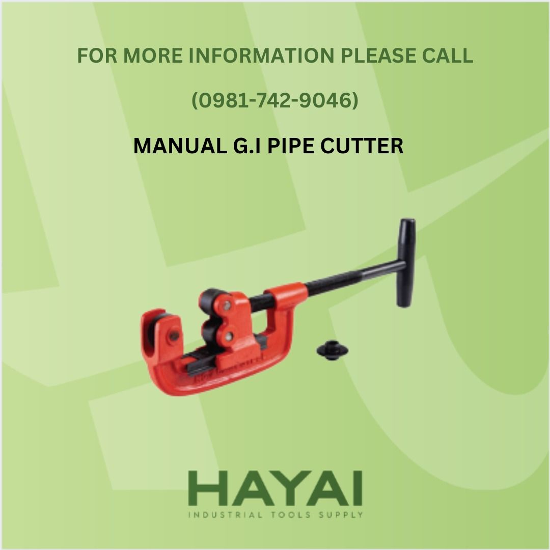 MANUAL G.I PIPE CUTTER, Commercial & Industrial, Construction Tools ...