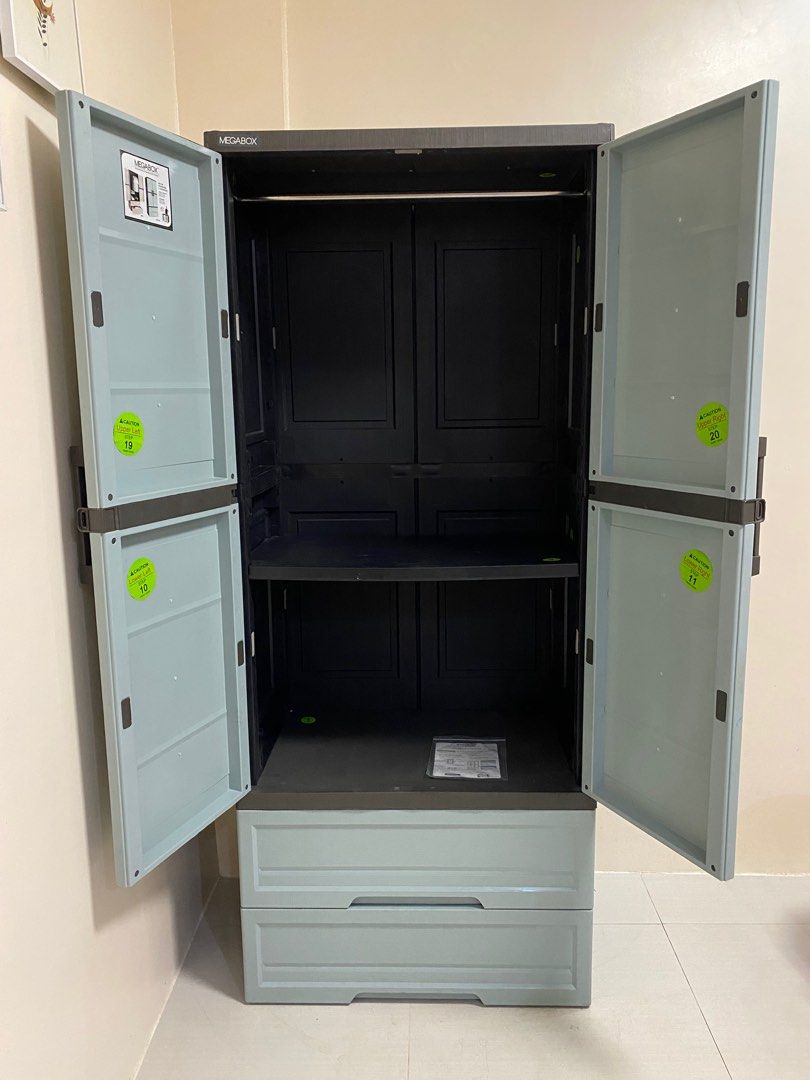 Megabox Wardrobe Cabinet w/ 2 drawer, Furniture & Home Living ...