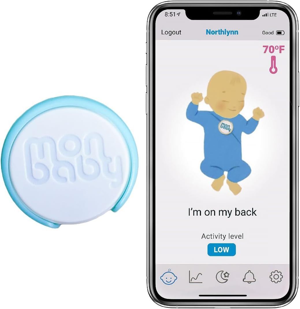 MonBaby Baby Breathing Monitor with Breathing, Rollover Movement and ...