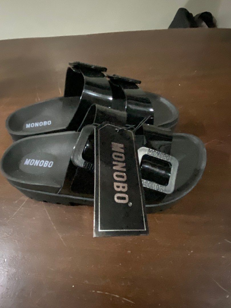 Monobo jello black, Women's Fashion, Footwear, Slippers and slides on ...
