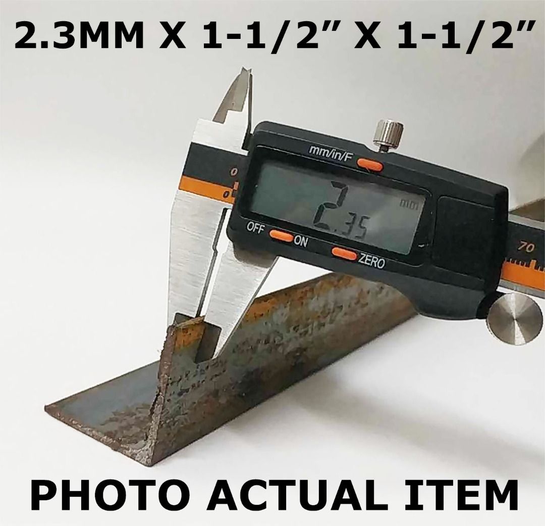 MS ANGLE BAR 2.3MM X 1-1/2" X 1-1/2" X 1/2 METER MILD STEEL