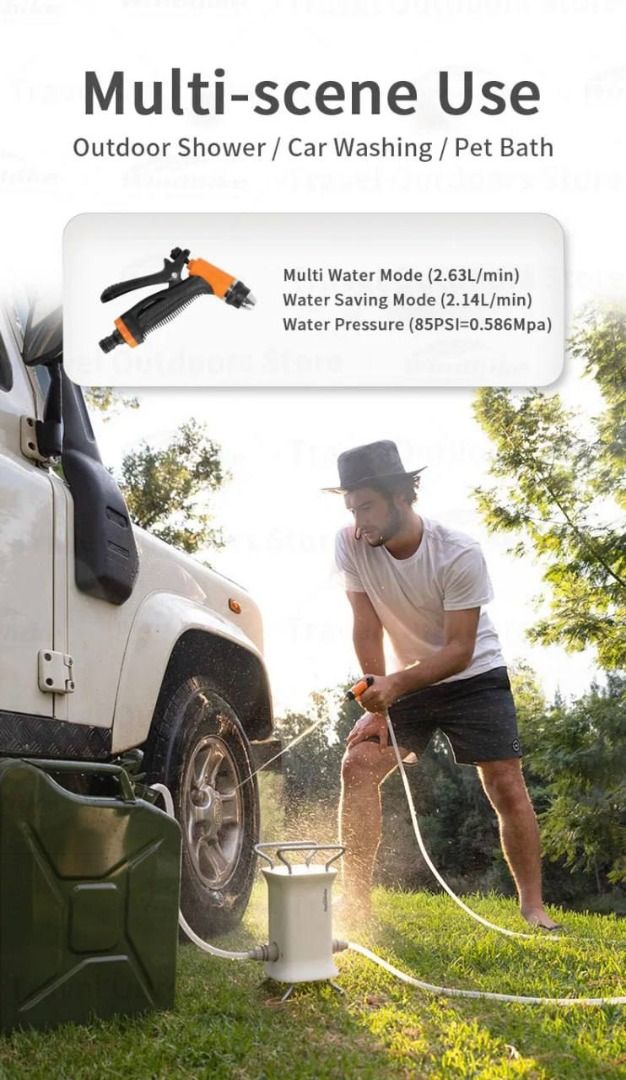 Naturehike Outdoor Shower 2 In 1 Vehicle-Mounted Shower Multiple Modes ...