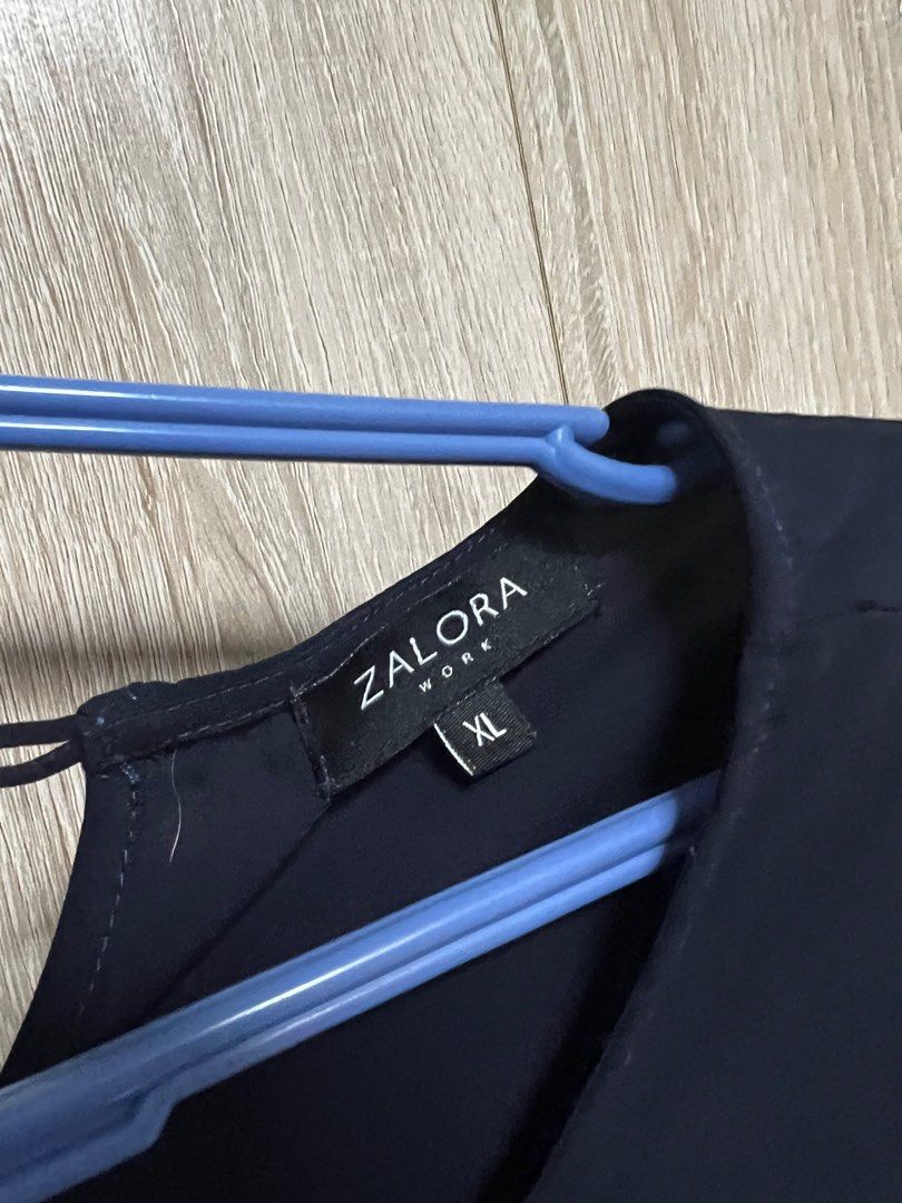 Navy Blue Work Top, Women's Fashion, Tops, Longsleeves on Carousell