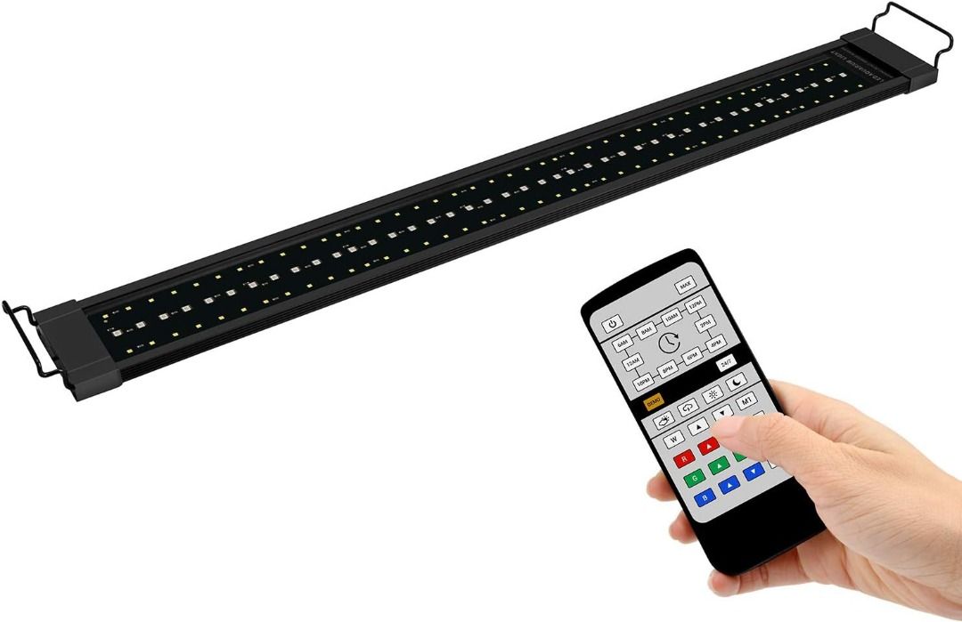 NICREW RGB Plus Aquarium Light, Freshwater Aquarium LED Light with Remote Controller, 24/7 ...