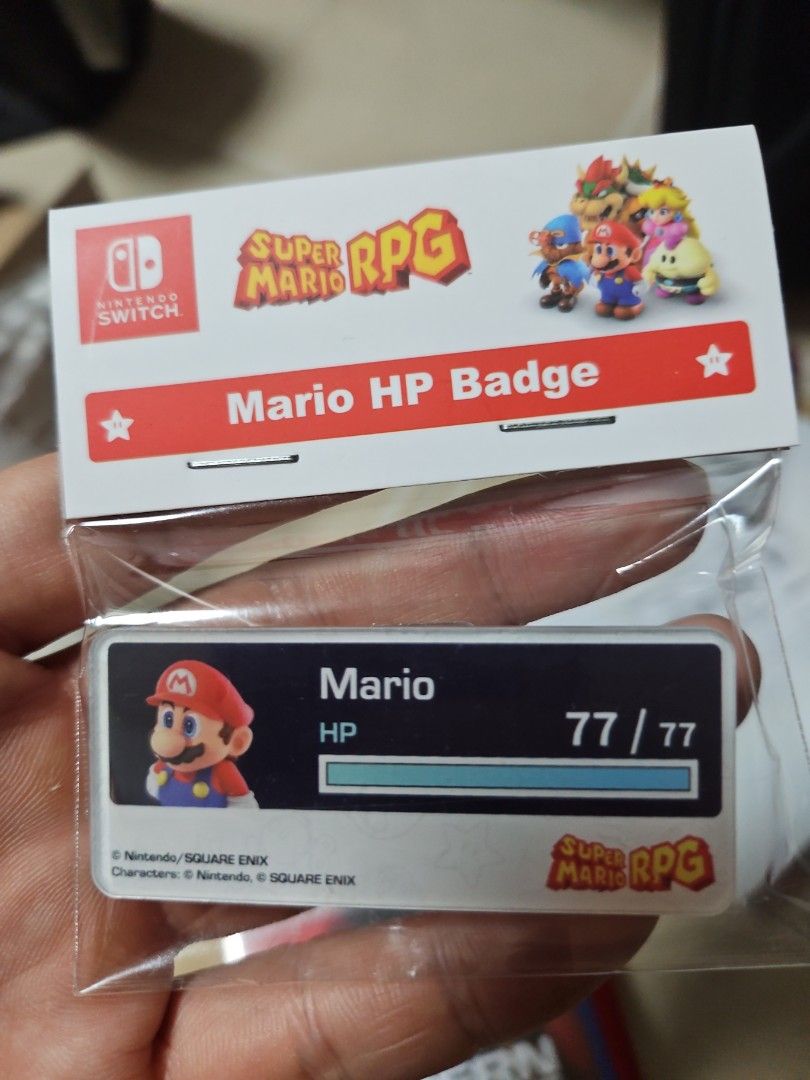 Nintendo switch super Mario rpg hp badge, Video Gaming, Video Games, Nintendo on Carousell
