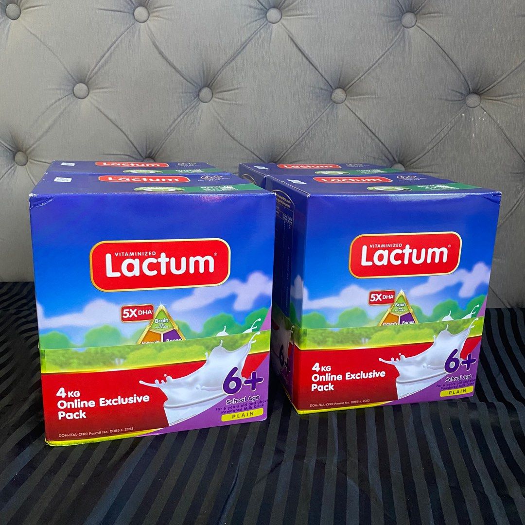 [Online Exclusive] Lactum Powdered Milk Drink for 6+ years old 8kg [4kg Twin Pack x 2s], Babies ...