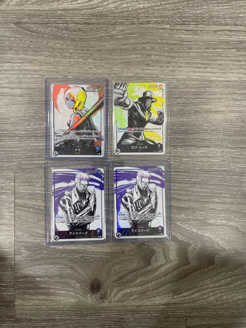 OP01 OP03 OP04 OP05 leader LDR cards Law Zoro Nami Luffy Enel Sakazuki ...