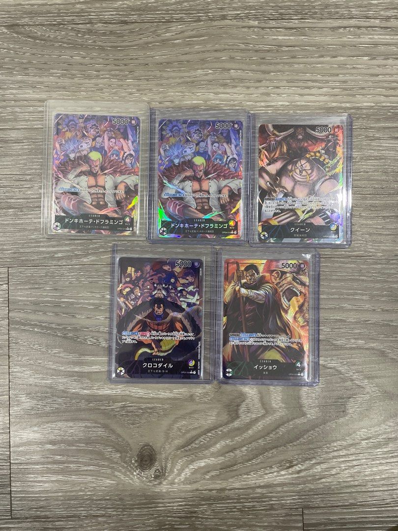 OP01 OP03 OP04 OP05 leader LDR cards Law Zoro Nami Luffy Enel Sakazuki ...