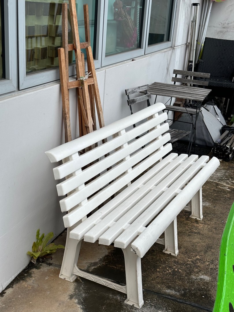 Outdoor bench Plastic, Furniture & Home Living, Outdoor Furniture on ...