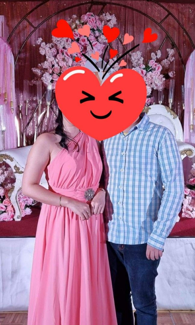 Peach Pink Entourage Gown / Dress, Women's Fashion, Dresses & Sets ...