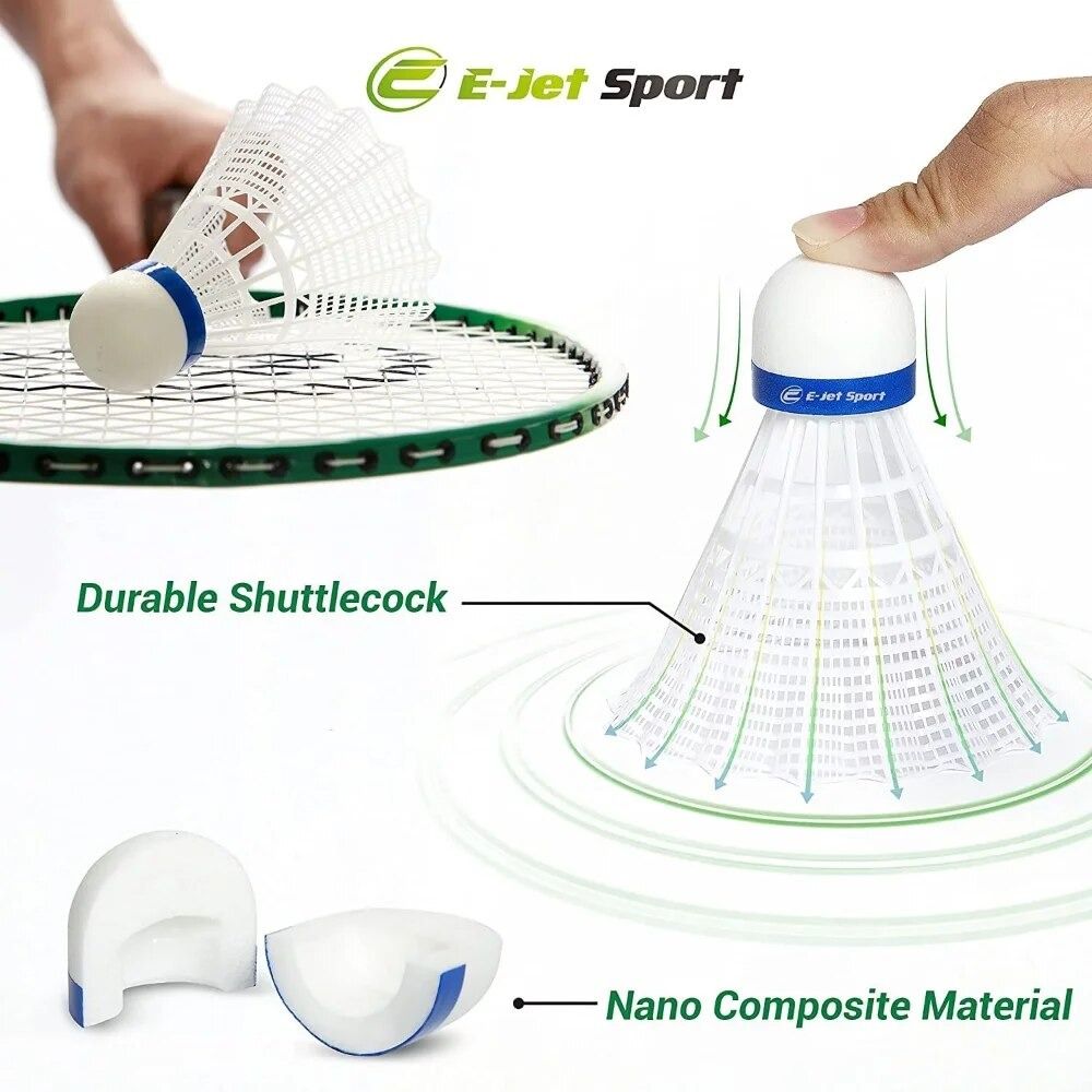 Portable Badminton Net Set, Rackets LED Lightnin Shuttlecocks Combo Set ...