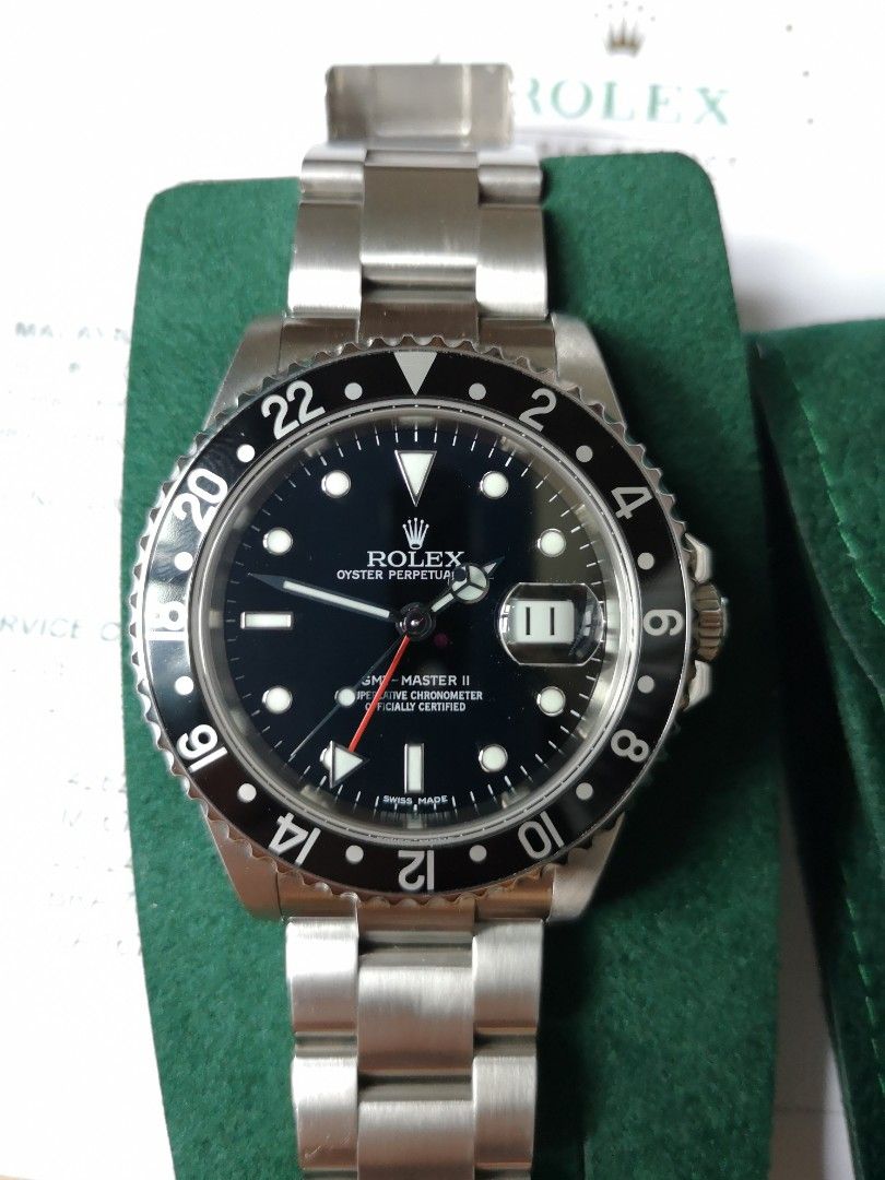 Rare Error Stick Dial Rolex GMT Master II 16710 Lunette Noir Tudor ...