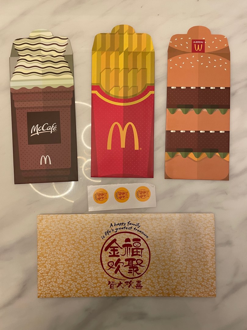 Rare McDonald's Red Packets Ang Pao, Hobbies & Toys, Stationery & Craft ...