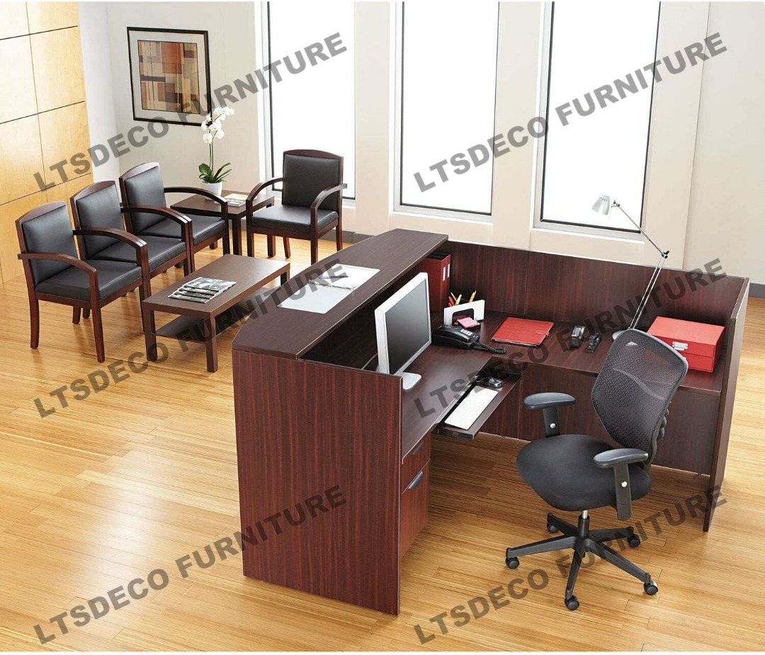 RECEPTION OFFICE TABLE / OFFICE PARTITION AND FURNITURE (COSTUMIZED ...
