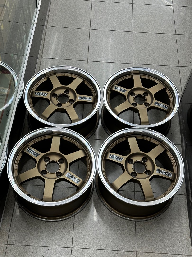 replica rays volks te37 4x100 15x7 et35, Car Accessories, Tyres & Rims ...