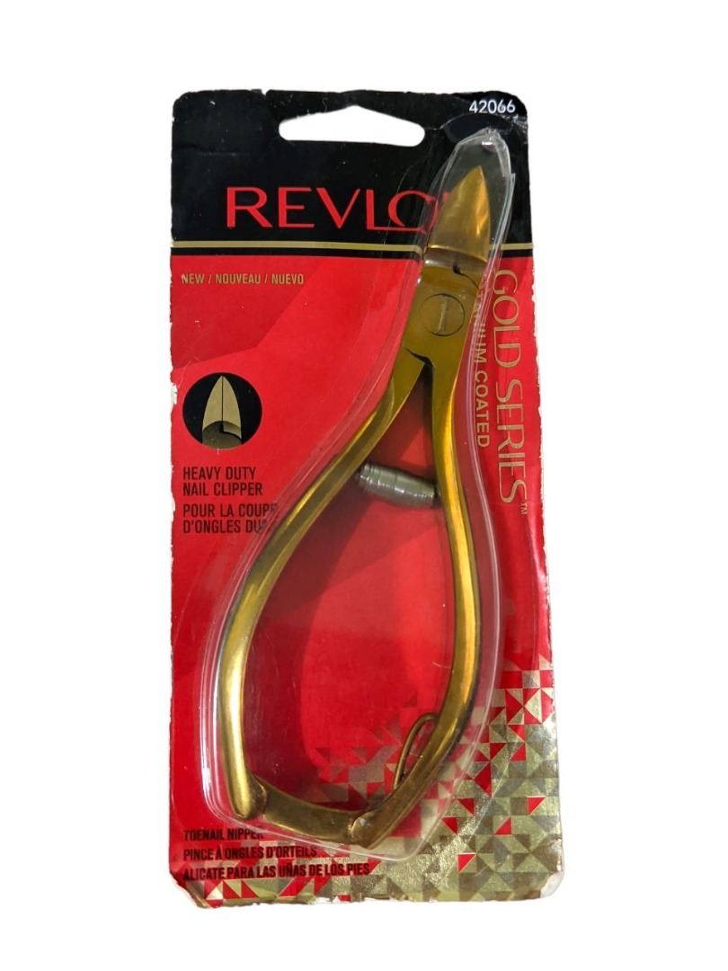 Revlon Gold Series Titanium Coated Heavy Duty Nail Clipper, Beauty ...