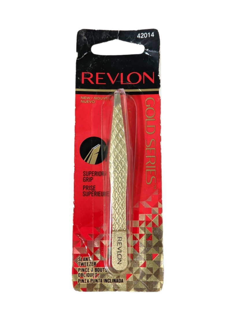 Revlon Gold Series Titanium Coated Slant Tweezer, Beauty & Personal ...